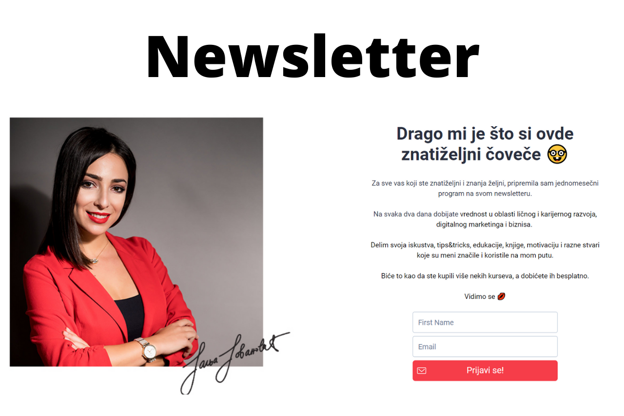Email Newsletter: Kako da ga pokrenete i razradite - Janja